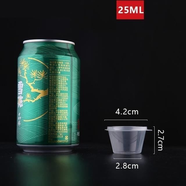 BOCAUX DE CONSERVATION,25ml-100pcs--Sauce à emporter en plastique, 25-35-50-75-100-125ml ...