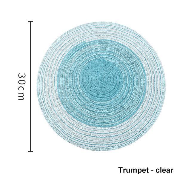 Tapis de plateau,03-30cm--Tapis De Table Rond En Coton Et Lin, Napperon ...