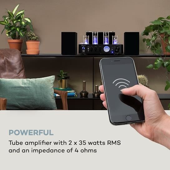 Amplificateur HiFi - Auna - Amp VT - 2x35 W RMS - Bluetooth - Noir ...