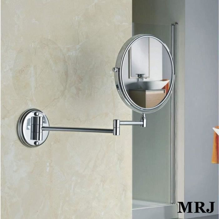 Miroir Mural Grossissant 3X Fois Grossissement-8 Pouces-Extension ...