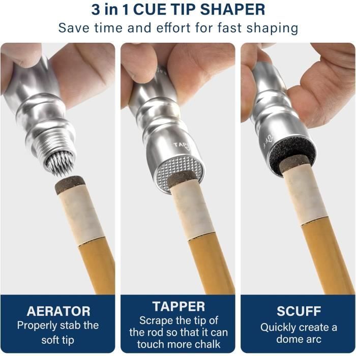 Adhafera Embout de queue de billard 3 en 1, accessoire pour une ...