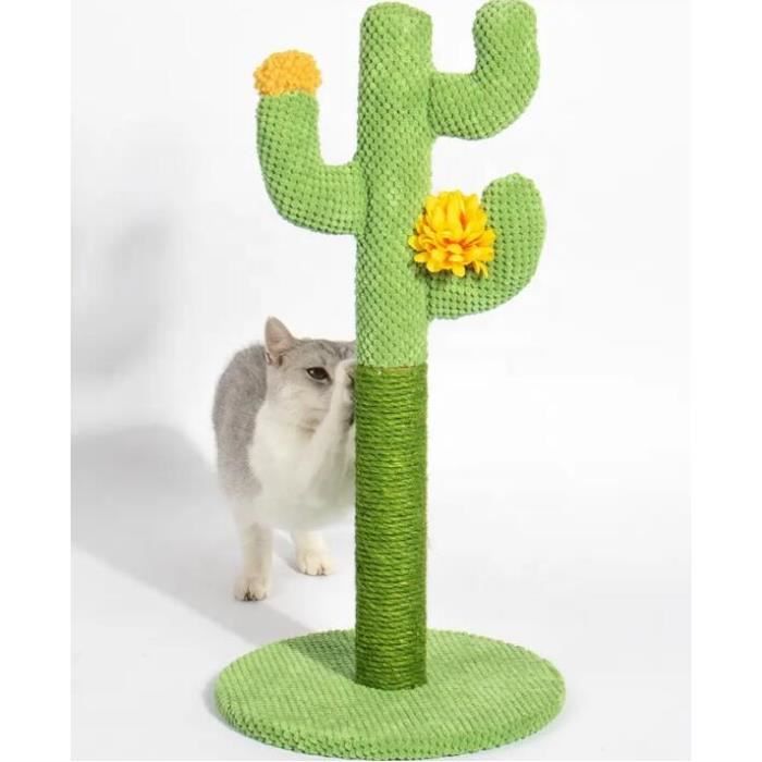 Arbre à chat - AMOUNE - Cactus - 60 cm - Bois - Multifonctionnel ...