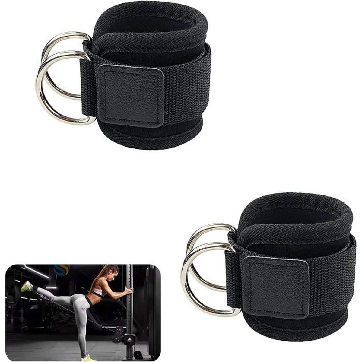 Sangle Cheville Musculation Poulie Ankle Straps Leste Cheville Poids ...