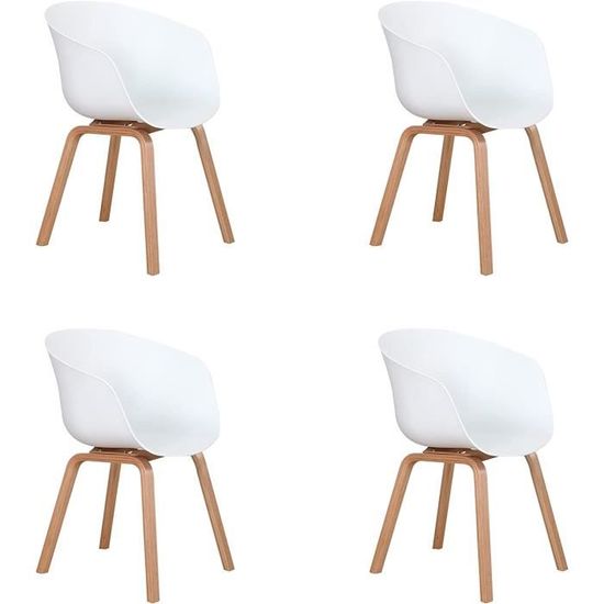 Lot de 4 Chaises de Salle à Manger Scandinave Chaise d'Appoint Design ...