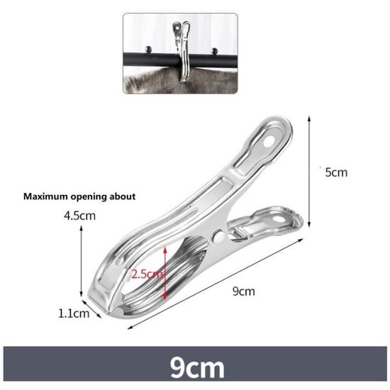 Pince à linge,Pinces à linge solides multi-tailles en acier inoxydable ...