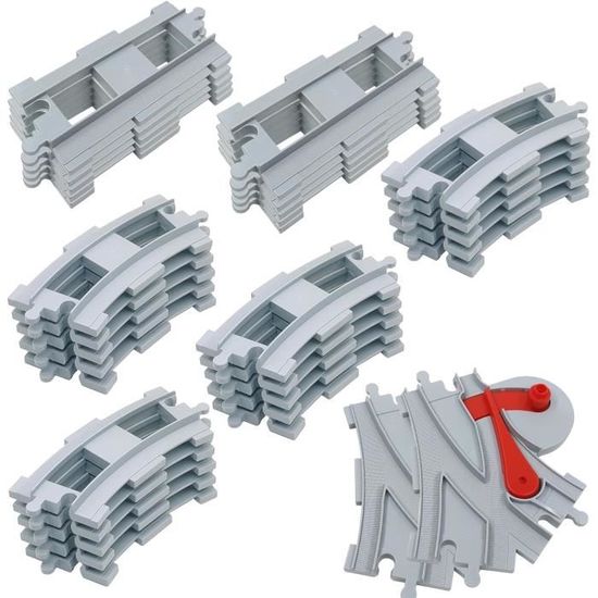 Building Blocks Train Track Set, Composé De Rails Croisés, Droits Et ...