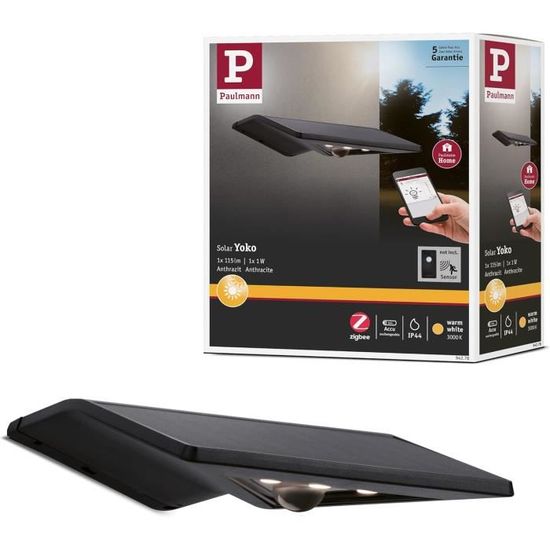 94278 Applique Led Solaire Zigbee Yoko Luminaire D'Extérieur Incl. 1X1 ...