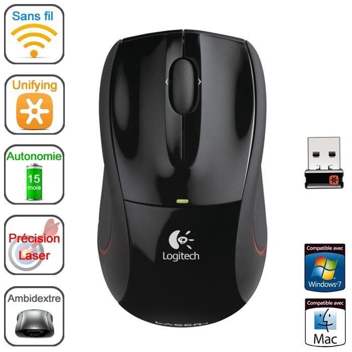 Logitech Wireless Mouse M505 Black - Cdiscount Informatique