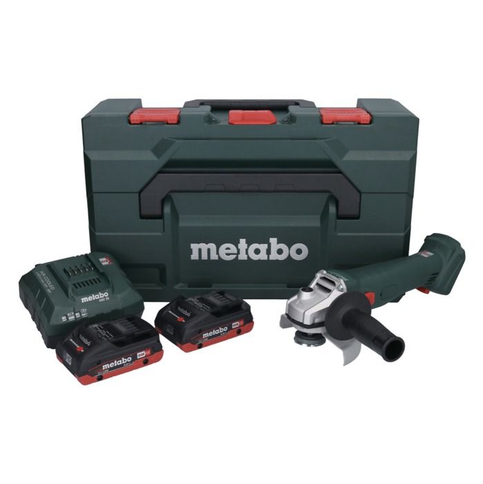 Metabo W 18 L 9-125 Meuleuse d'angle sans fil 18 V 125 mm + 2x batterie 4,0 Ah + chargeur ...