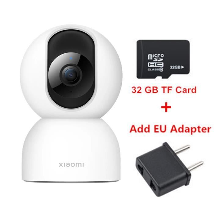 Une carte SD UE de 32 Go-Xiaomi-Caméra intelligente Mi 2 PTZ, webcam IP ...