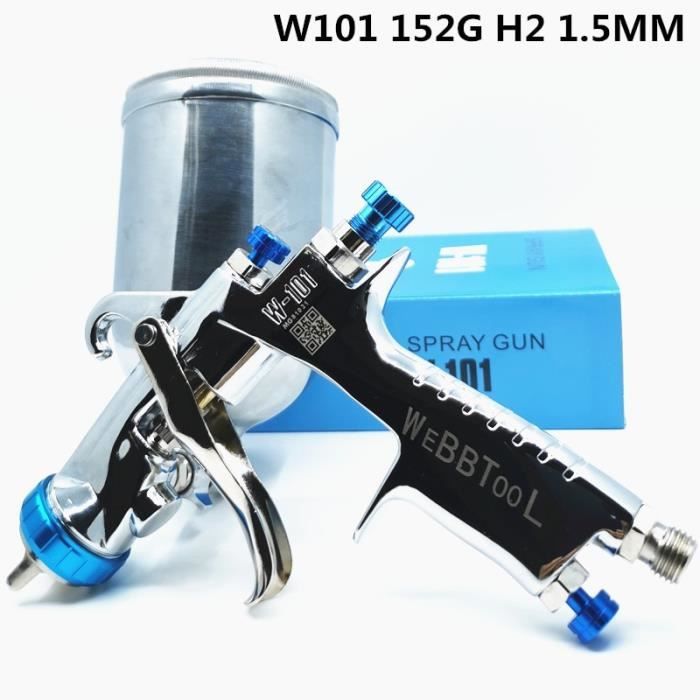 Couleur W-152G 1.5MM Pistolet à peinture manuel qr cod 134G w101 HVLP, gravité, revêtement de ...