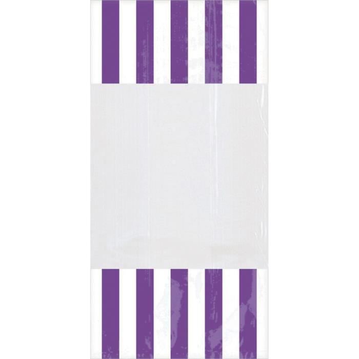 Lot de 10 sachets rayés violet - Cdiscount Bricolage