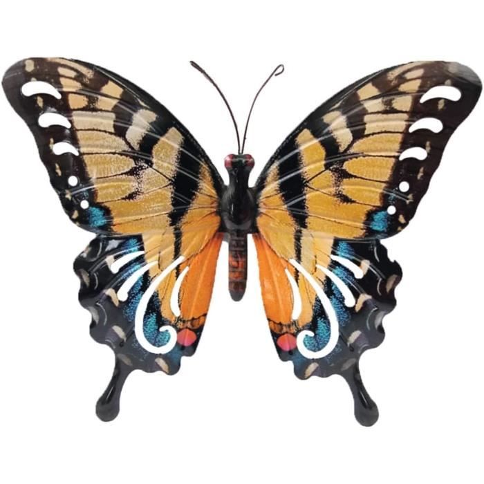 Décoration Murale Papillon 3D En Métal - Butterfly Swallowtail - 37Cm X ...
