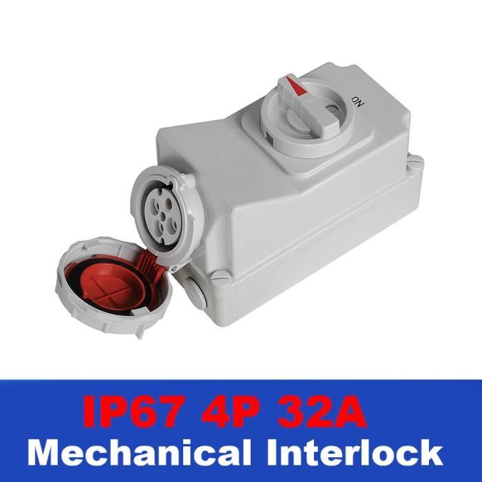 Prise de Verrouillage Mécanique Industriel IP67,Étanche,avec Rail de ...