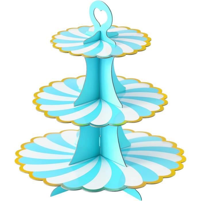 Présentoir À Gâteaux En Carton À 3 Étages - Tour De Dessert ...