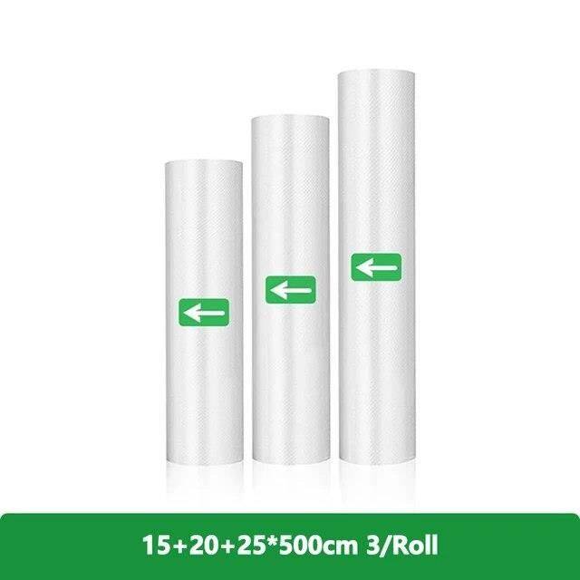 Sacs sous vide - Transparent - 12 cm - 15-20-25x500 cm - Matériau PE ...