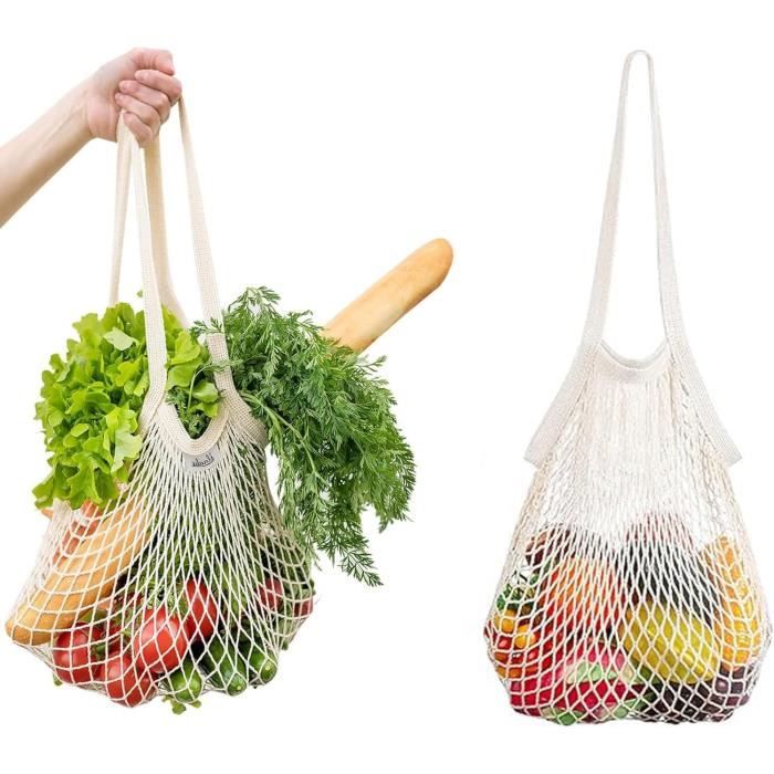 Filet À Provisions, Réutilisable Sac À Provisions En Maille De Coton ...