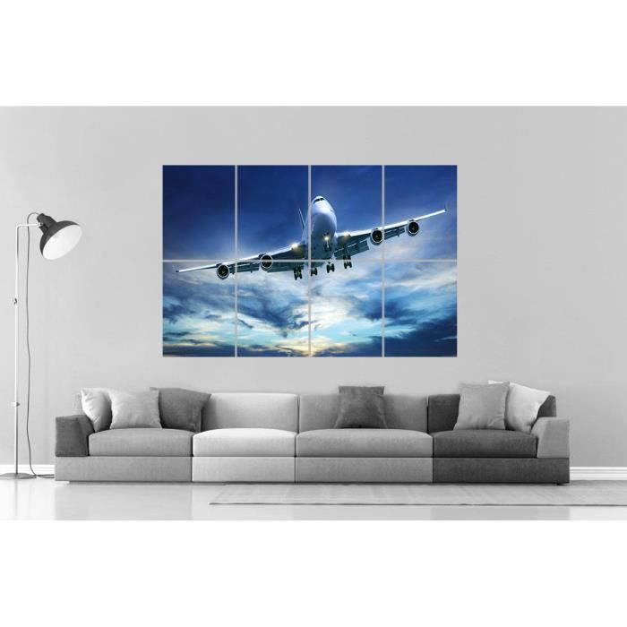 Plane Avion Boeing 747 Airlines Wall Poster Grand format A0 Large Print ...