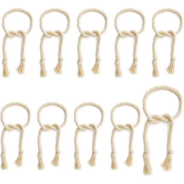Lot de 10 Embrasse pour Rideaux Embrasse Corde en Coton au Design ...