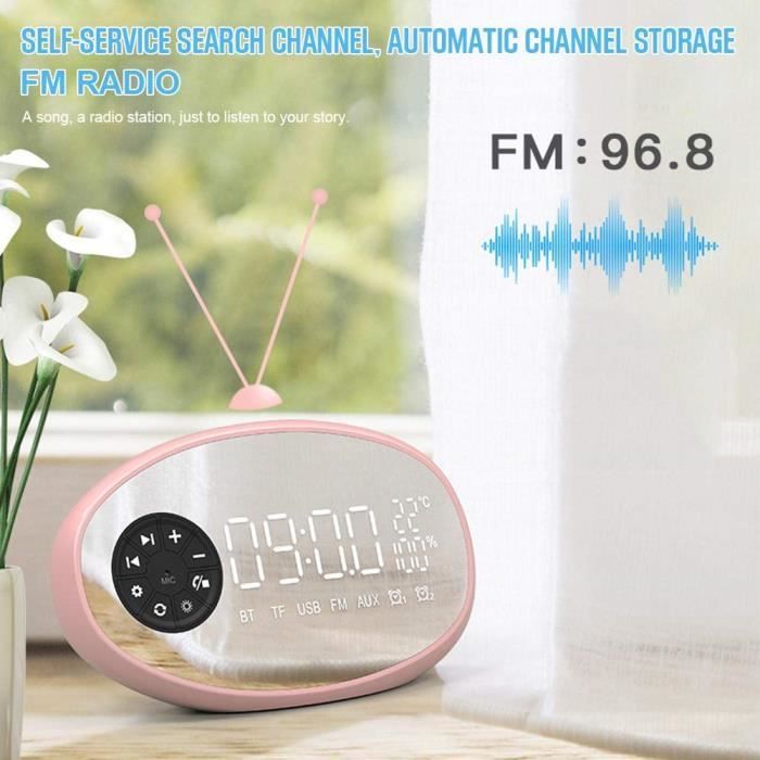 Radio-réveil Avec Haut-parleur Bluetooth, Double Réveil USB Avec ...