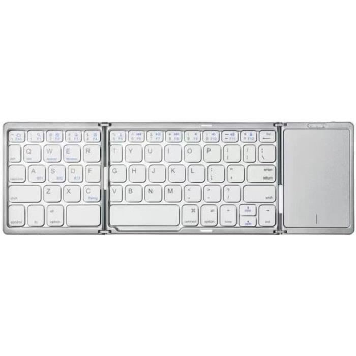 Clavier Bt Sans Fil À Trois Plis Avec Pavé Tactile Push Pour Tablettes ...