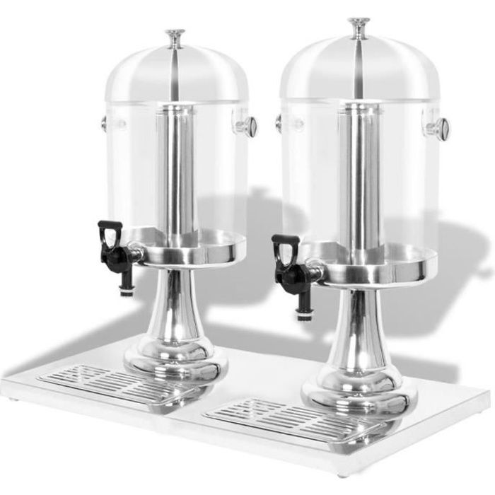 HEG Double distributeur de jus en acier inoxydable 2 x 8 L ...