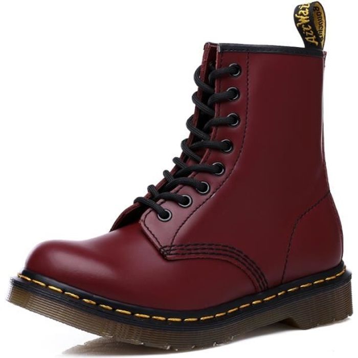 Bottes Cuir Chaussure Homme Femme - Rouge Rouge - Cdiscount Chaussures