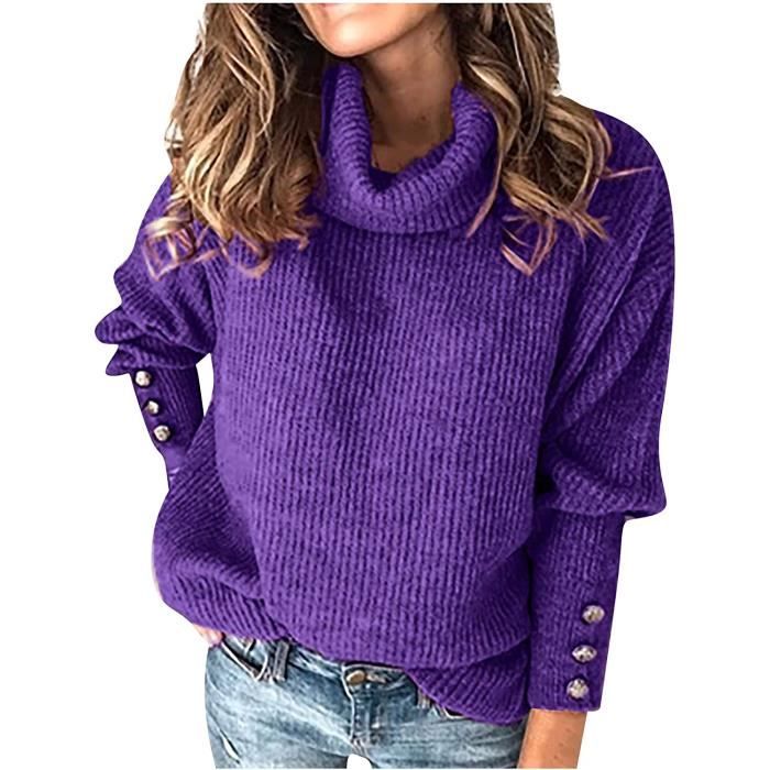Pull Femme Col Roulé Hiver Chaud Chic Et Elegant Pull Femme Pas Cher ...