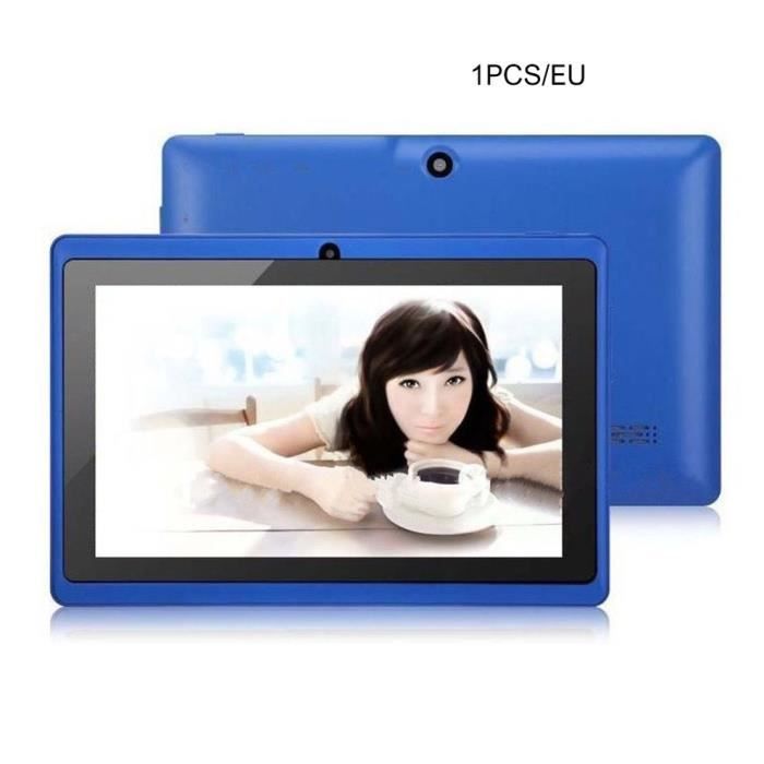 7 pouces écran HD tablette Tactile Pc A33 sans fil 512M+4G - bleu ...