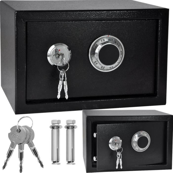 Safe Tresor Coffre-fort mural avec serrure à combinaison mécanique ...