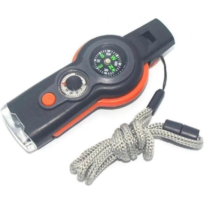 Sifflet d'urgence Multifonction 7 en 1 avec sifflet de Survie extérieur ...