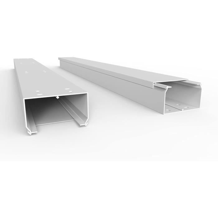 Goulotte Pro avec Trous au Sol, goulotte de câble 2 m 100 x 60 mm - 1 x ...