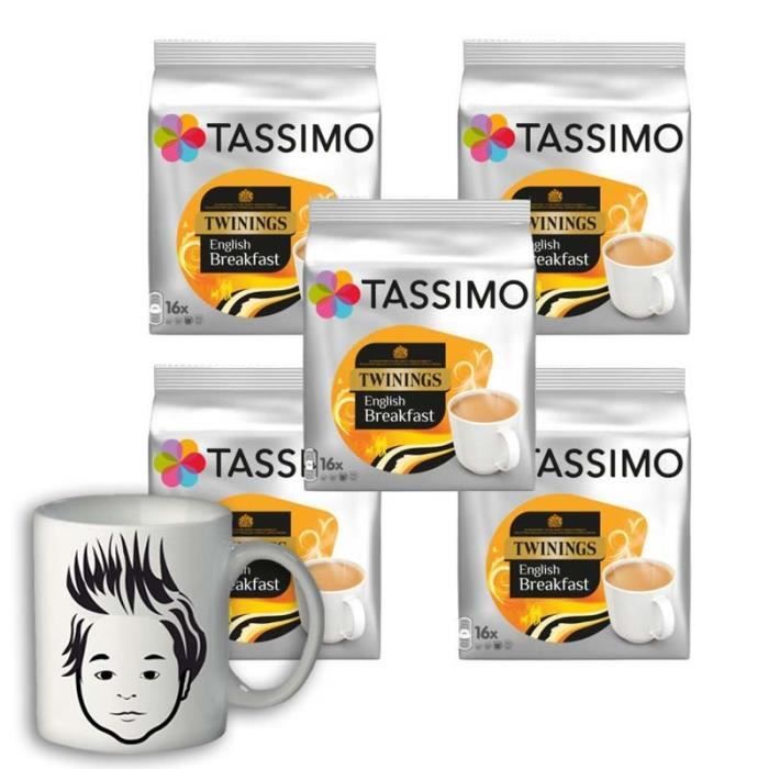 5 Tassimo Twinings English Breakfast + Mug - Cdiscount Au quotidien
