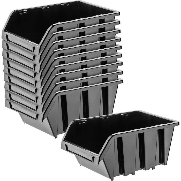 Lot De 10 Boîtes Empilables D'Atelier, En Plastique Pp, Différentes ...