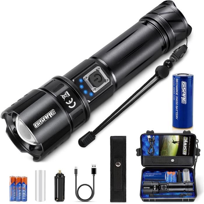 Lampe Torche Led Ultra Puissante, Haute Luminosité Lampe Torche Led ...