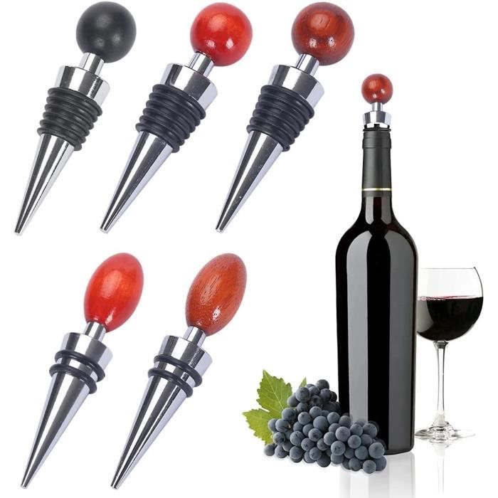 Bouchons De Vin, Bouchon De Bouteille Lot De 5 Bouchons À Vin En Métal ...