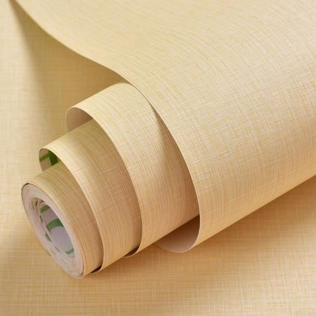 Autocollant mural,flax beige-30cmx3m--Papier peint autocollant imperméable, couleur unie, motif ...
