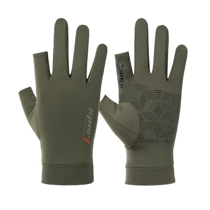 GANT POUR ECRAN TACTILE,Green StyleA-République tchèque--Gants de pêche ...