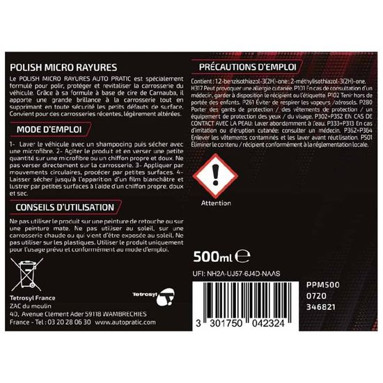 Auto Pratic - Polish Micro Rayures 500ml - Cdiscount Auto