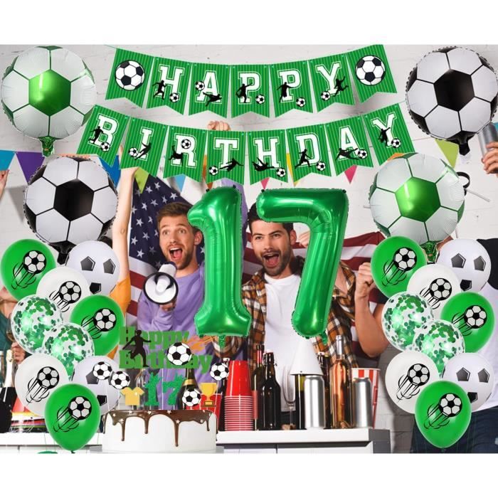 Ballon Anniversaire Football 17 Ans Anniversaire Football Décoration 17 ...