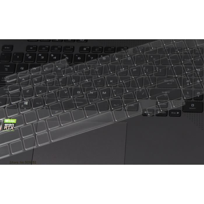 Blanc-Juste de protection de clavier en silicone TPU pour ASUS ROG ...