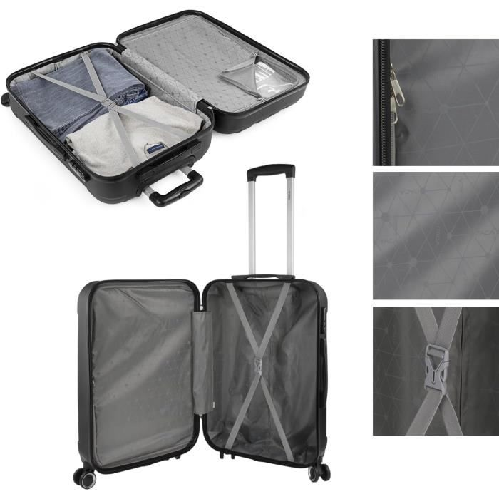 Valises. Lot De Valise Rigides 4 Roulettes - Valise Grande Taille ...