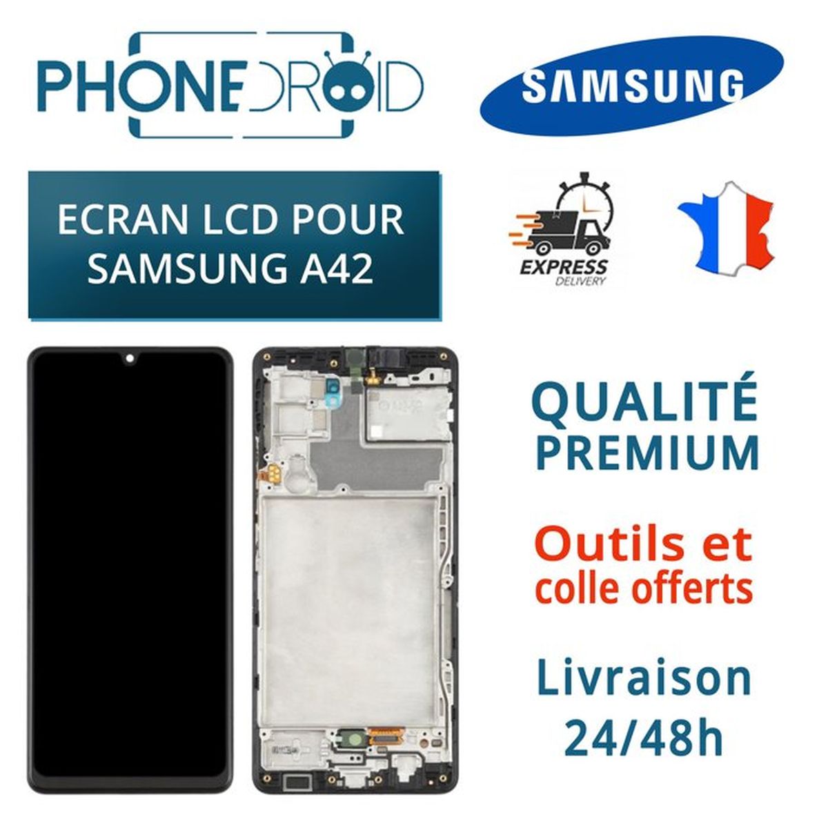 Écran LCD + Tactile Samsung Galaxy A42 5G (A426B) sur châssis + Outils, stock F - Cdiscount ...