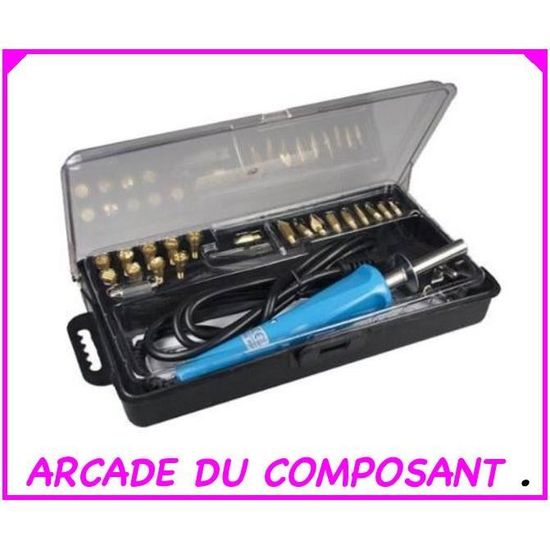 PYROGRAVEUR KIT PYROGRAVURE 23 PANNES + ACCESSOIRES - Cdiscount Beaux ...