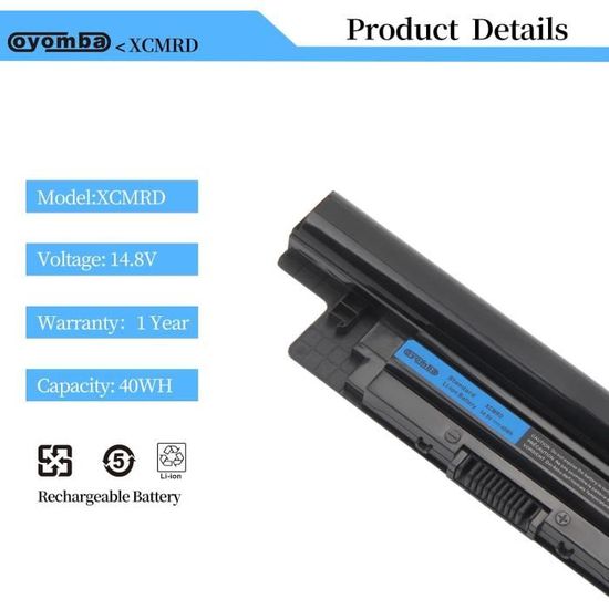 Oyomba XCMRD MR90Y Batterie pour Dell Inspiron 15 3542 3543 3521 3537 ...