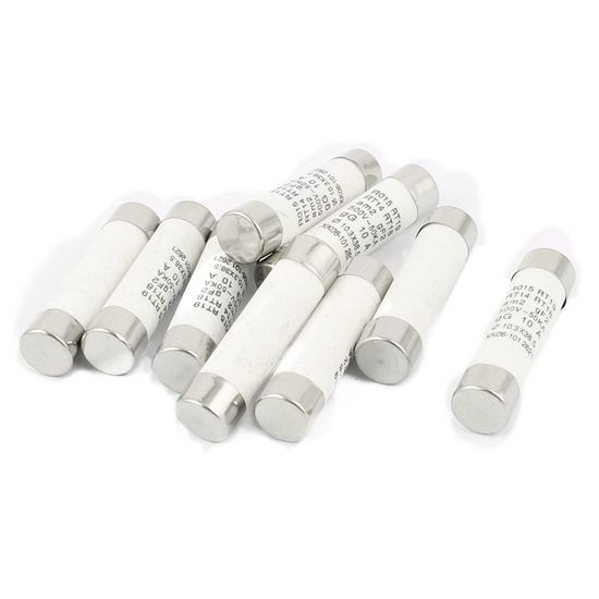 Fusible SOURCING MAP AC 500V 10A RO15 RT18 RT14 10mm x 38mm Coup Rapide Cylindrique Céramique ...