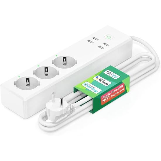Multiprise Connectée (Type F), Prise Wi-Fi Intelligente Compatible Avec ...