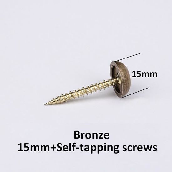 VIS,Bronze 15mm--Bouchon À Vis En Laiton, 8 Pièces, Décoration Antique En Cuivre Pur, Vis De ...