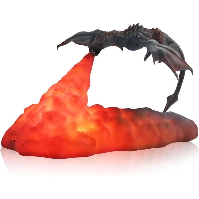 Lampe Dragon De Feu, Lampe Led Dragon 3D Détachable Avec Usb ...