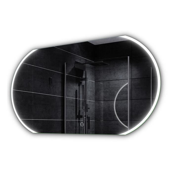 Miroir LED ALASTA Baltimore 120x70 cm avec interrupteur tactile ...